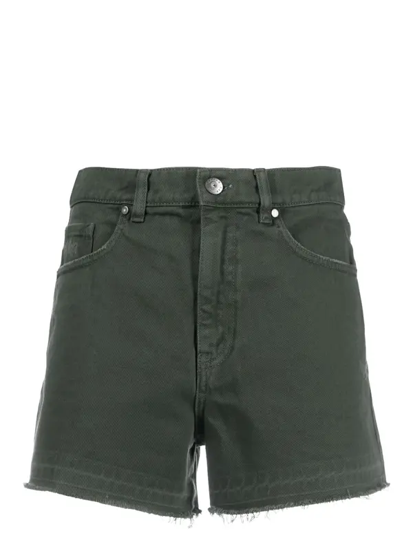 P.a.r.o.s.h Distressed-effect Denim Shorts - Green