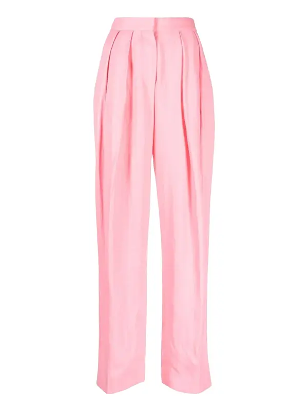 Stella McCartney Pleated Wide-leg Trousers - Pink
