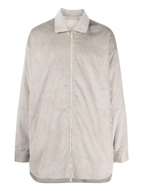 Fear Of God Corduroy Zip-up Shirt Jacket - Grey