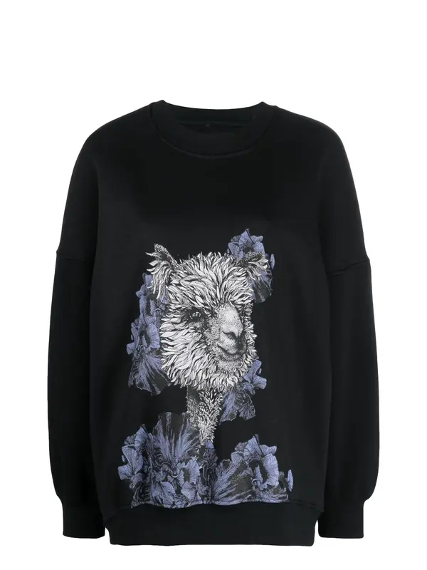 IOANA CIOLACU Graphic-print Jumper - Black