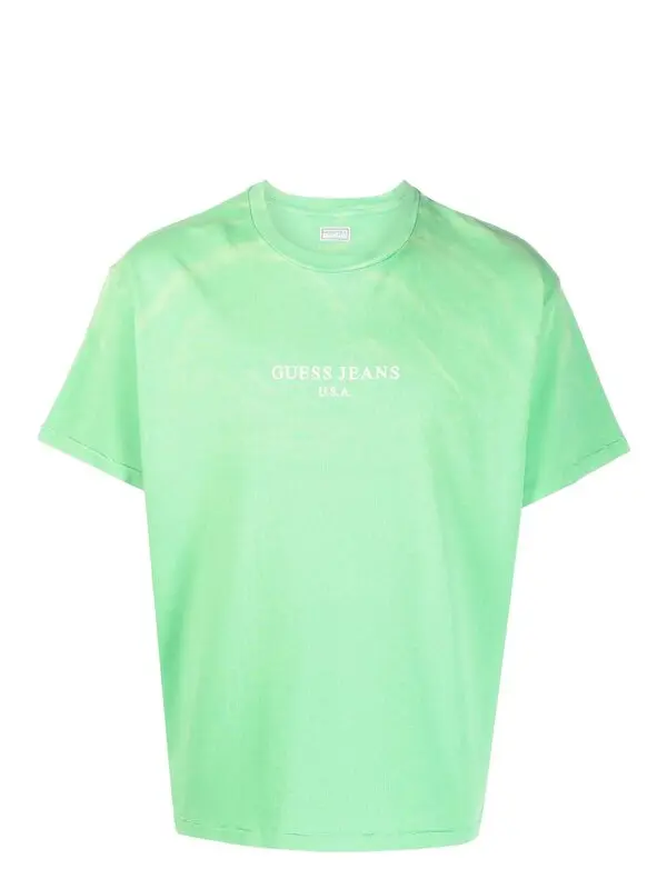 Guess Logo-print Short-sleeve Cotton T-shirt - Green