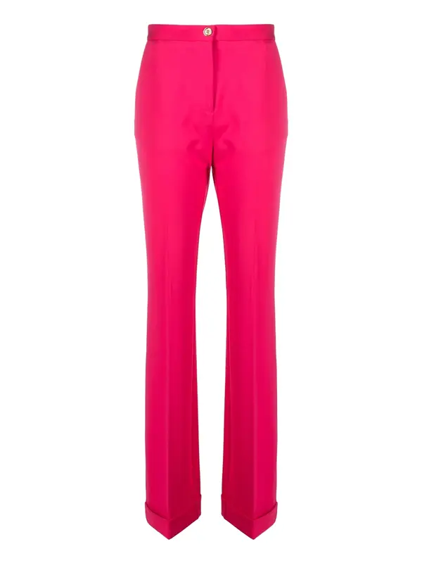 Pinko Pressed-crease High-waist Trousers - Pink