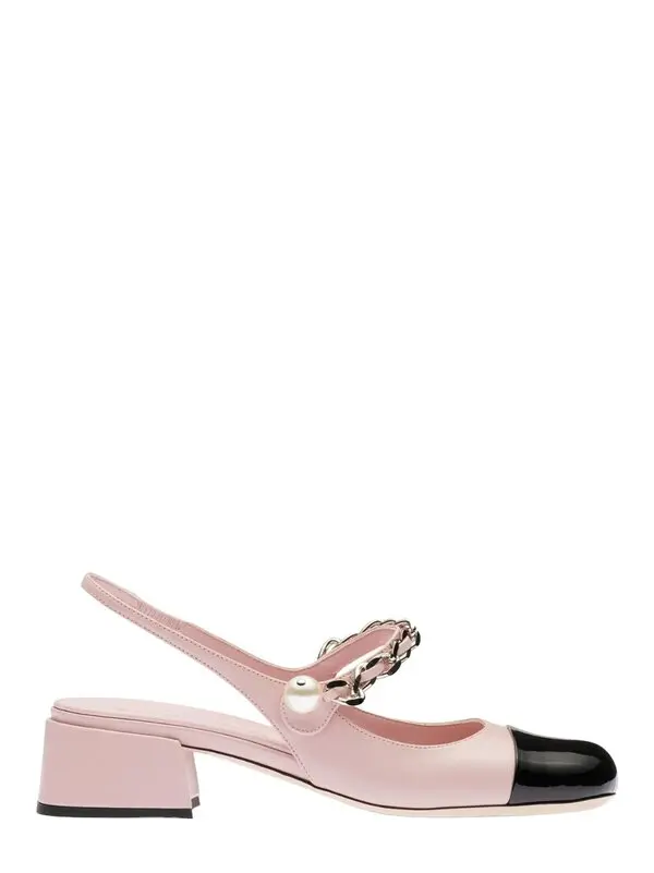 Miu Miu Leather Slingback Pumps - Pink