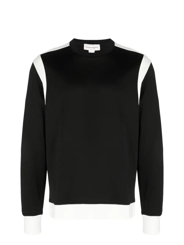 Alexander McQueen Two-tone Panelled Sweatshirt - Black