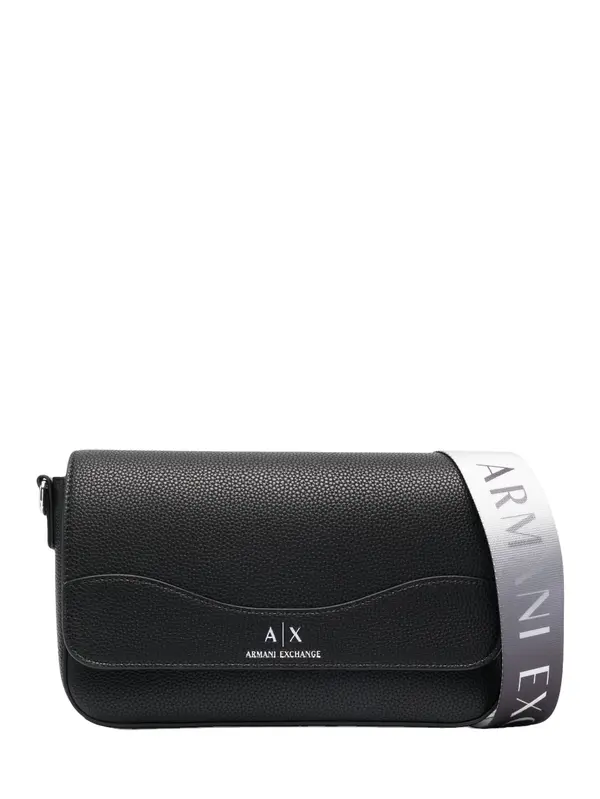 Armani Exchange Leather Crossbody Bag - Black