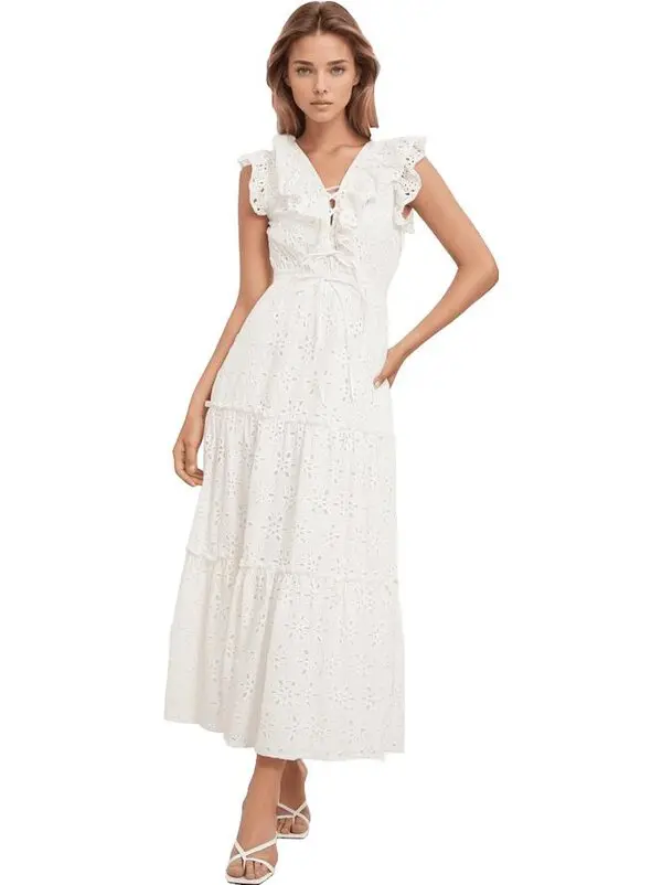 Yumi Kim Nomi Cotton Eyelet Dress - White