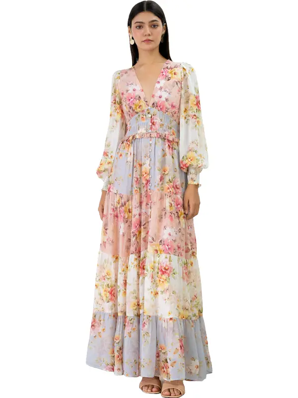 Yumi Kim Frida Floral Maxi Dress - Red