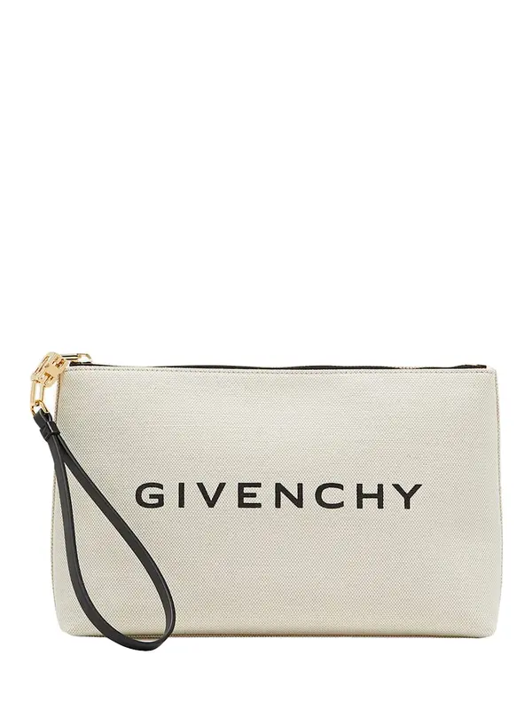 Givenchy Large Pouch Wristlet - Beige/black
