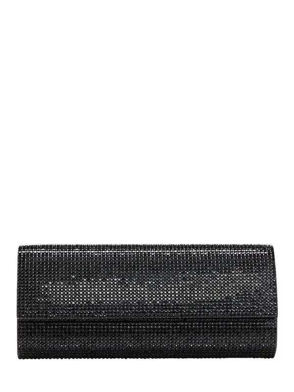 Judith Leiber Perry Beaded Crystal Clutch Bag - Ebonized Jet