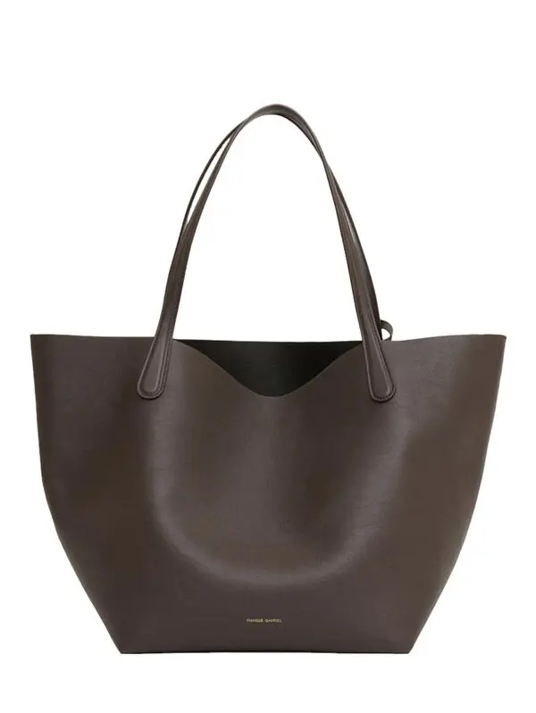 MANSUR GAVRIEL Everyday Soft Leather Tote Bag - Chocol/blk