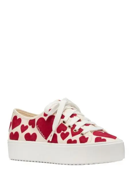 Kate Spade New York Serve Platform Sneakers - Red Multi