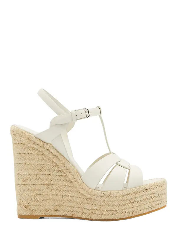 Saint Laurent Tribute Espadrille Sandals - Porcellana