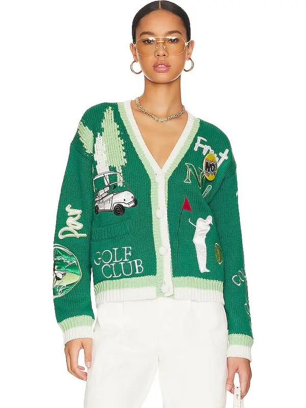 NO! JEANS Gone Golfing Cardigan - Green
