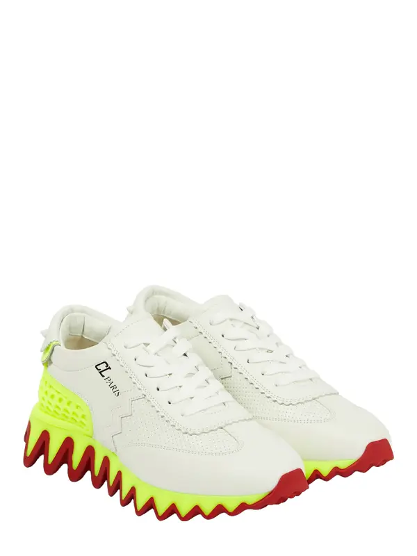 CHRISTIAN LOUBOUTIN Loubishark Leather Sneakers - White