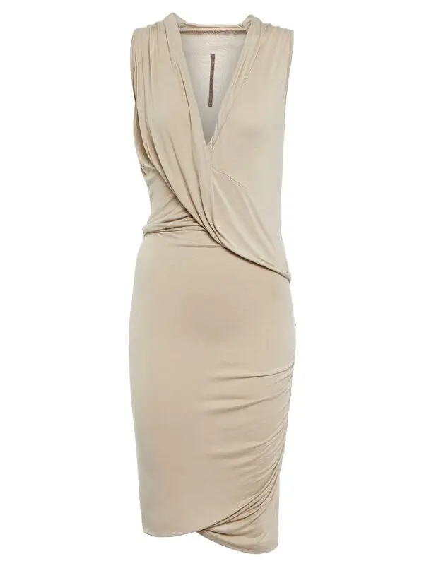 Rick Owens Ruched Minidress - Grey