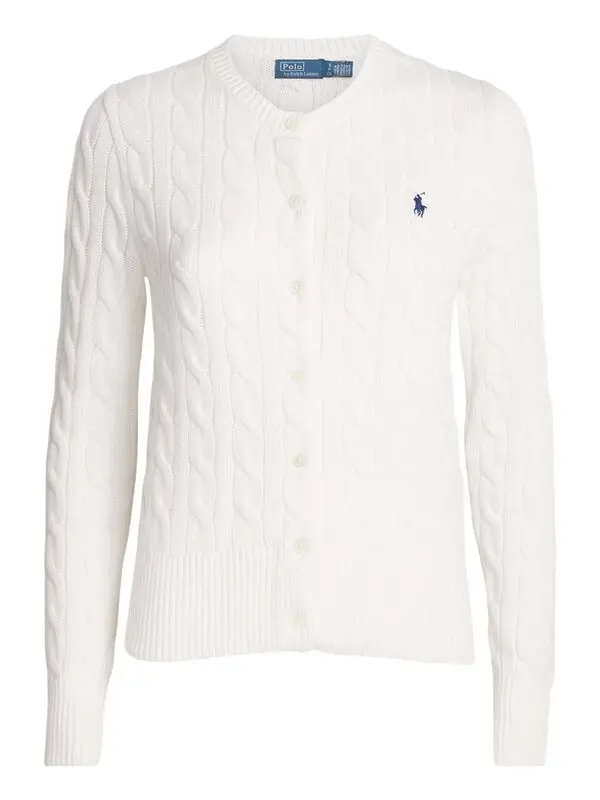Polo Ralph Lauren Cotton Cable-knit Cardigan - White