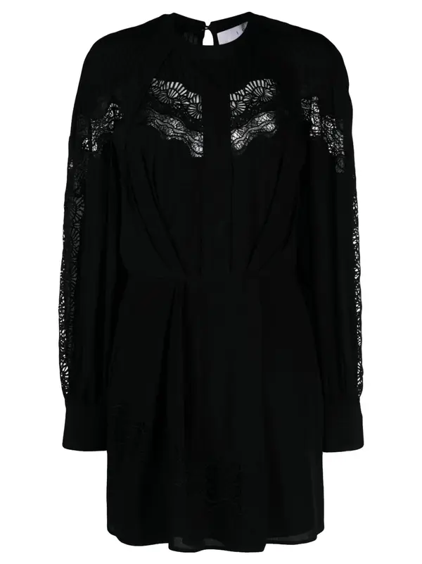 IRO PARIS Belinda Lace-trim Mini Dress - Black