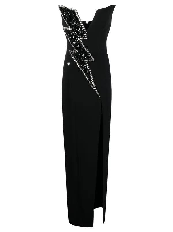 Philipp Plein Thunder Embellished Gown - Black