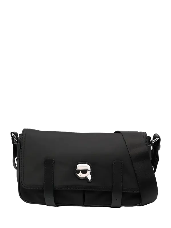 Karl Lagerfeld Ikonik Karl Patch Shoulder Bag - Black