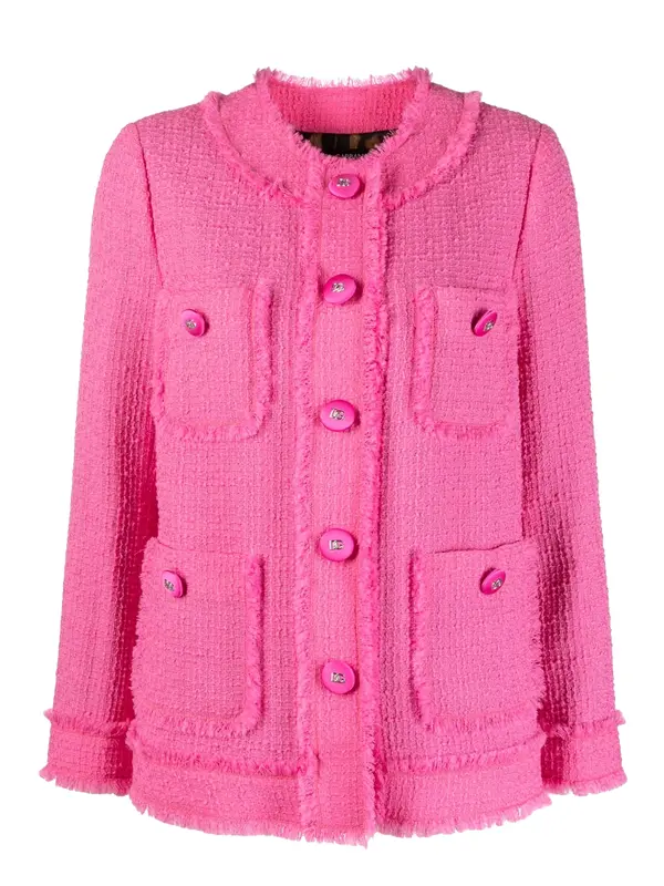 Dolce & Gabbana Bouclé Tweed Jacket - Pink
