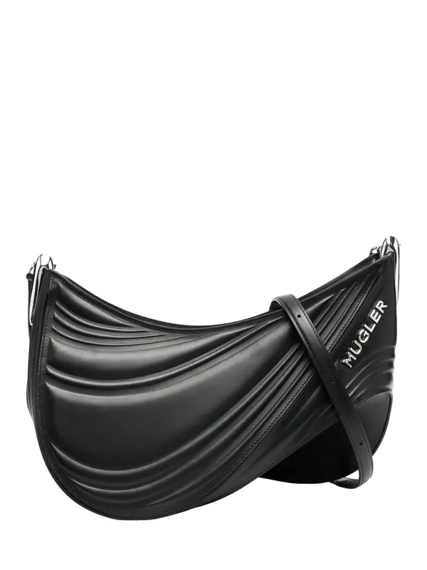 MUGLER Spiral Curve 01 Shoulder Bag - Black