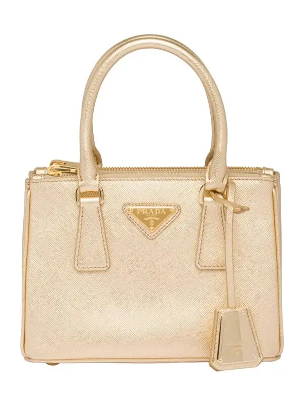 Prada Galleria Leather Mini Bag - Gold