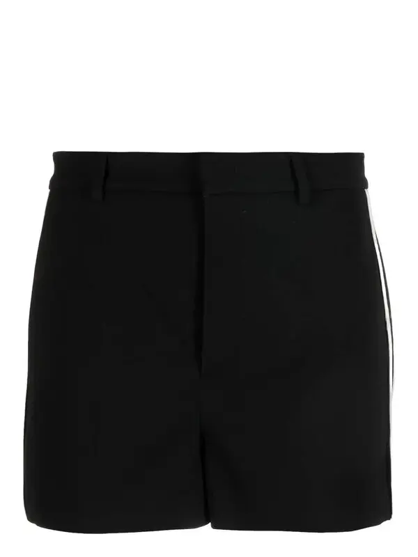 Red Valentino Side-stripe Tailored Shorts - Black