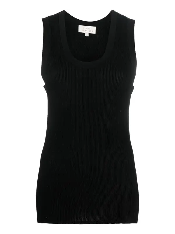 Studio Nicholson Sleeveless Knit Top - Black