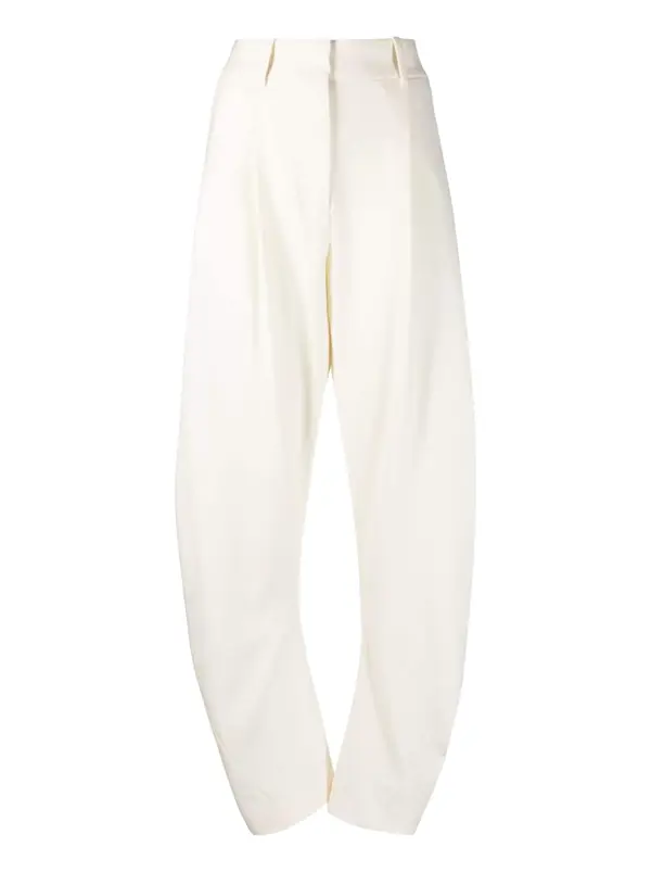 Off-White Curved-leg Trousers - Neutrals