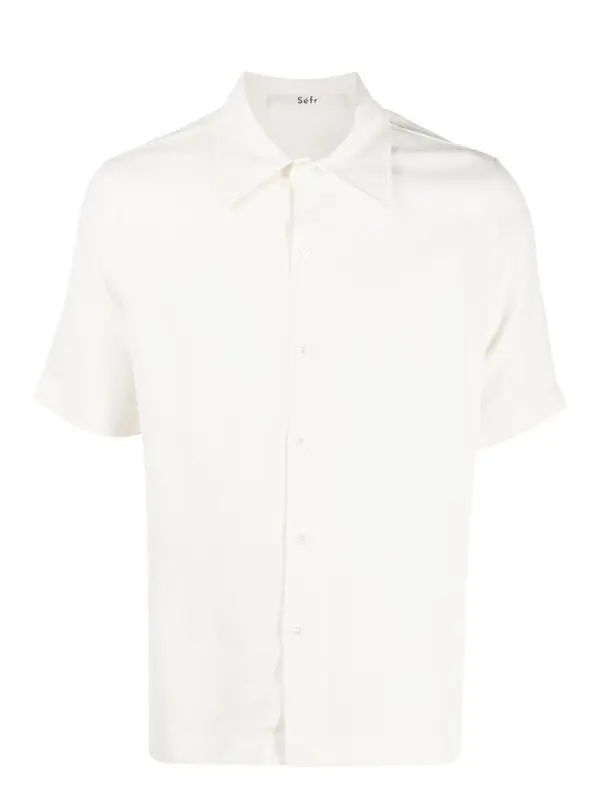 Séfr Buttoned Short-sleeved Shirt - Neutrals