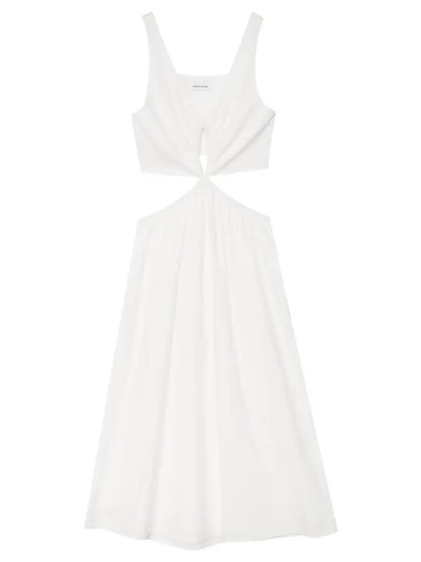 ANINE BING Dione Cut-out Midi Dress - White