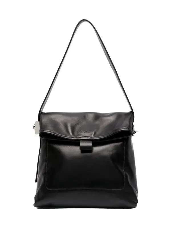 Off-White Leather Shoulder Bag - Black