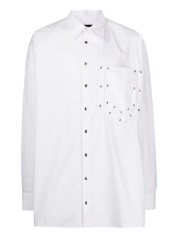 WEINSANTO Studded Cotton Shirt - White