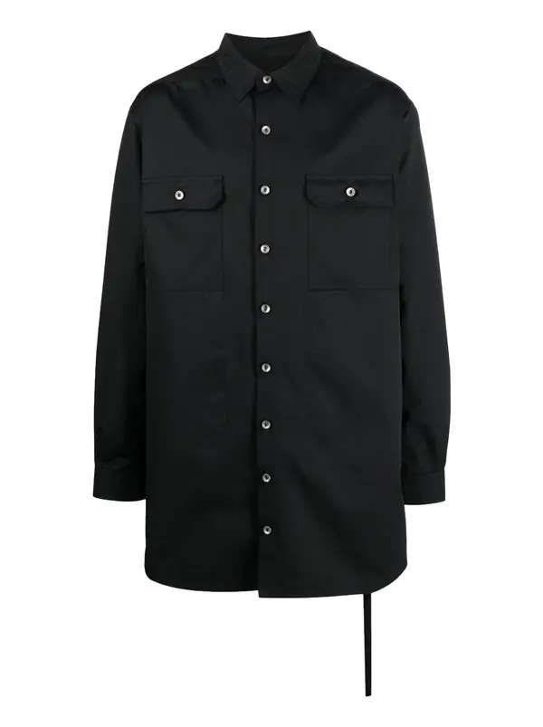 Rick Owens Cotton Shirt Jacket - Blue