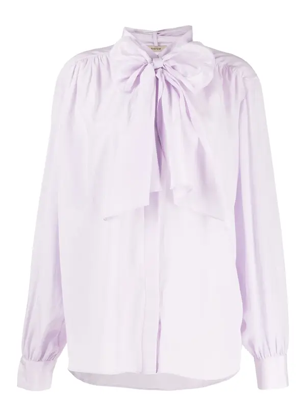 SYSTEM Semi-sheer Blouse - Purple
