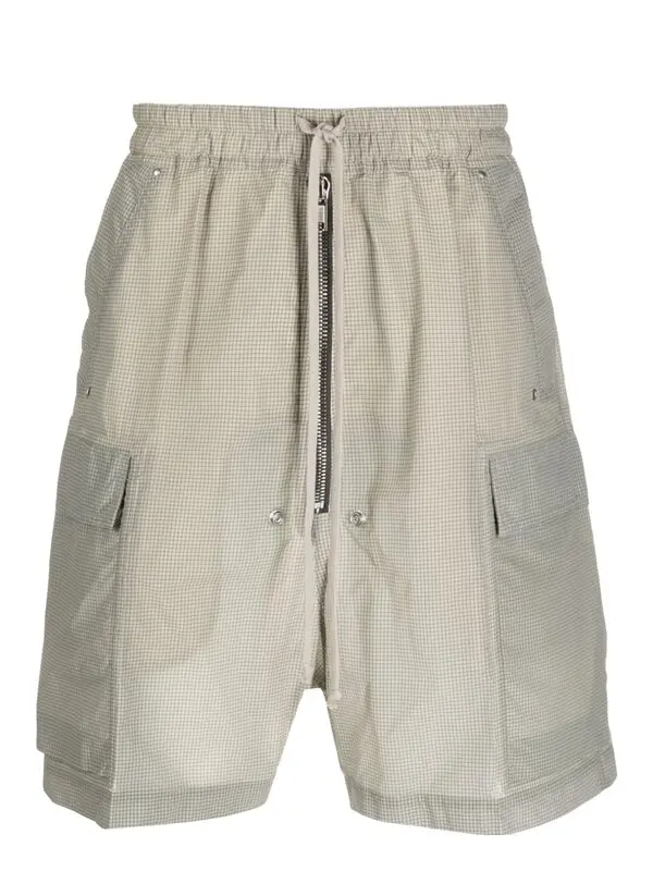 Rick Owens Check-print Knee-length Shorts - Neutrals
