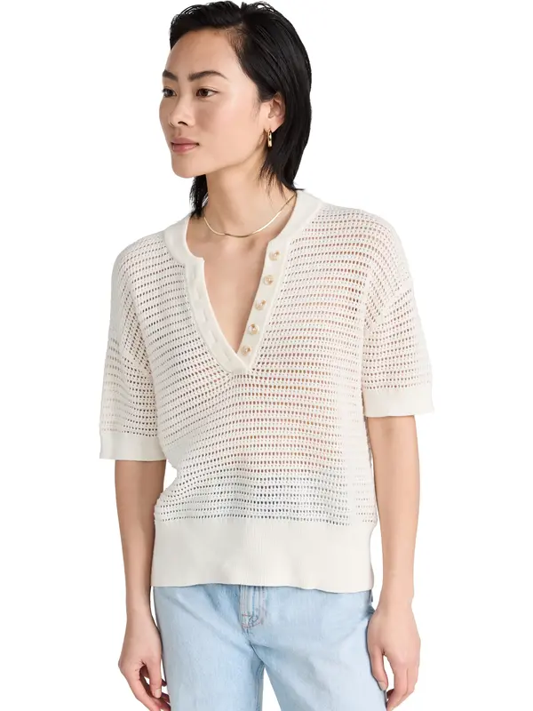 Varley Callie Knit Top - Egret