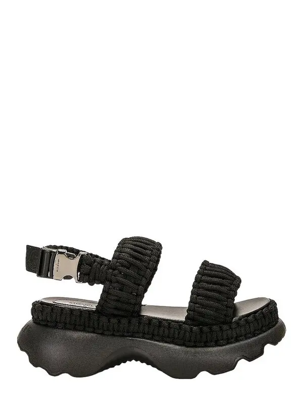 Moncler Belay Woven Sandal - Black