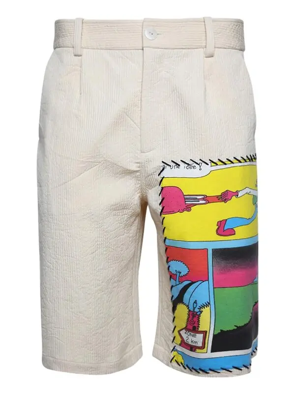 THE ELDER STATESMAN Ripple Pleat Virot Short - Ivory
