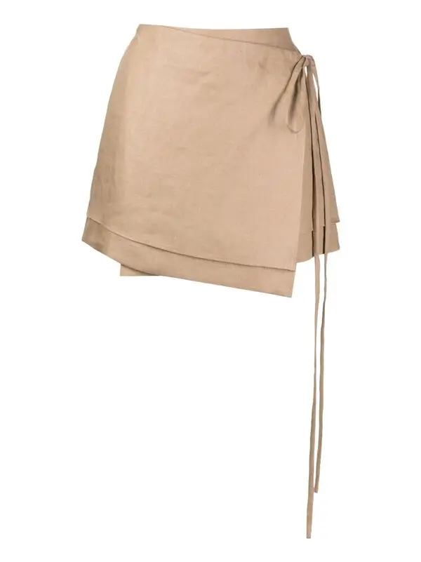 REJINA PYO Freja Wrap Skirt - Brown