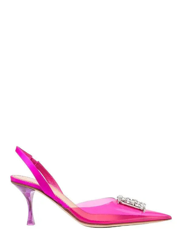 Dsquared2 80mm Embellished-logo Slingback Pumps - Pink