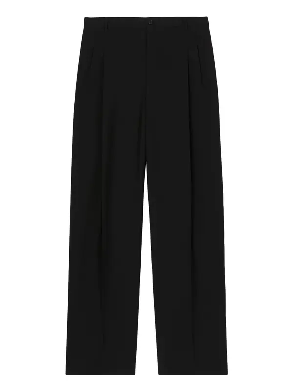 Burberry Tailored Wool Trousers - Black