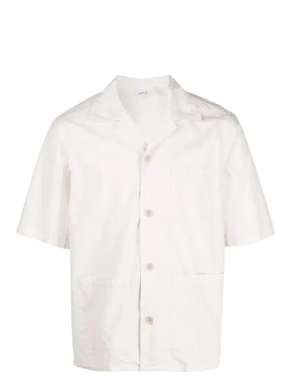 Aspesi Short-sleeve Cotton Shirt - Neutrals