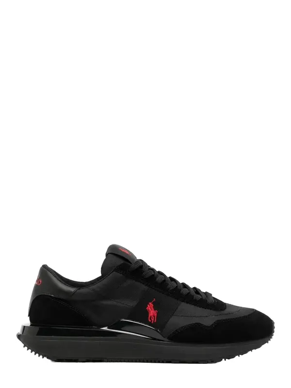 Polo Ralph Lauren Embroidered-logo Low-top Sneakers - Black