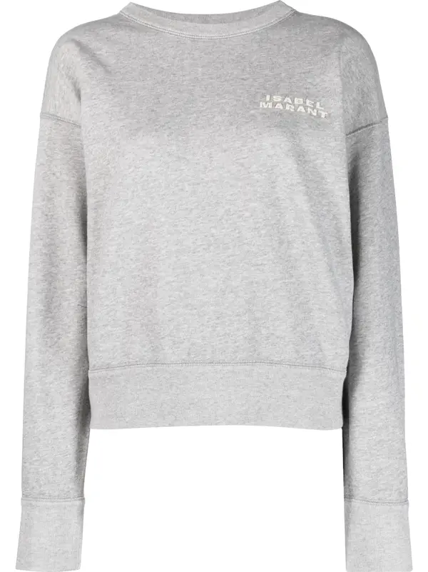 Isabel Marant Shad Logo-embroidered Sweatshirt - Grey