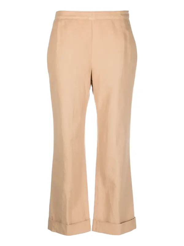 Aspesi Cropped Flared Trousers - Neutrals