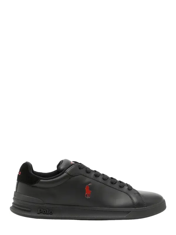 Polo Ralph Lauren Embroidered-pony Low-top Sneakers - Black