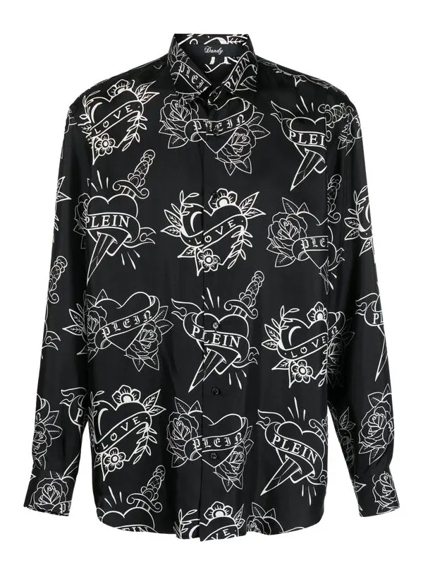 Philipp Plein Logo-print Shirt - Black
