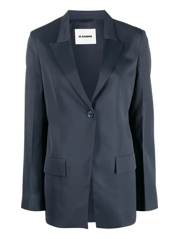 JIL SANDER Single-breasted Blazer - Blue