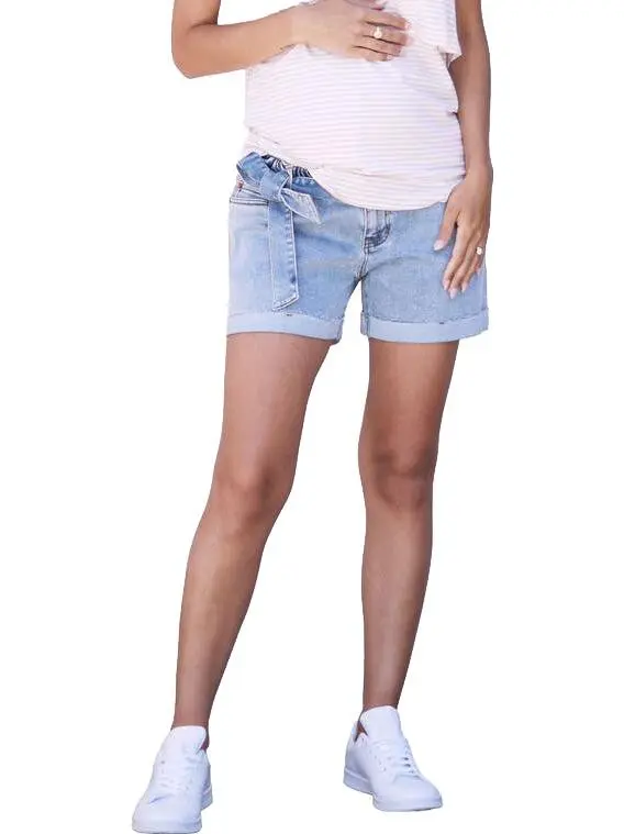 ANGEL MATERNITY Denim Shorts - Blue Denim